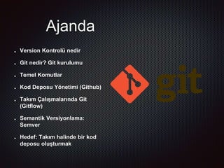 Git ile versiyon kontrolü | PPTX