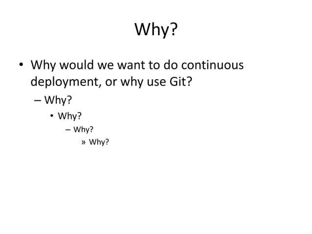 Git in Continuous Deployment | PPT