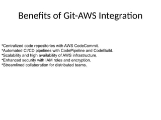 Git integration with AWS - Basics and techniques | PPTX