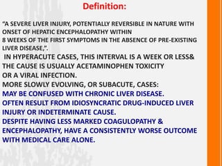 GIT J club Acute Liver failure from NEJM. | PPTX | Diseases and ...
