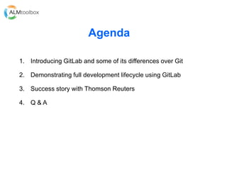 Slide: Introducing GitLab by ALMtoolbox | PDF