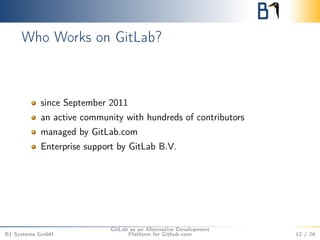 GitLab as an Alternative Development Platform for Github.com