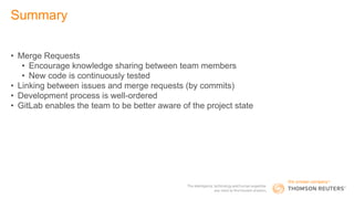 Thomson Reuters, TMS: Workflow in GitLab | PPT