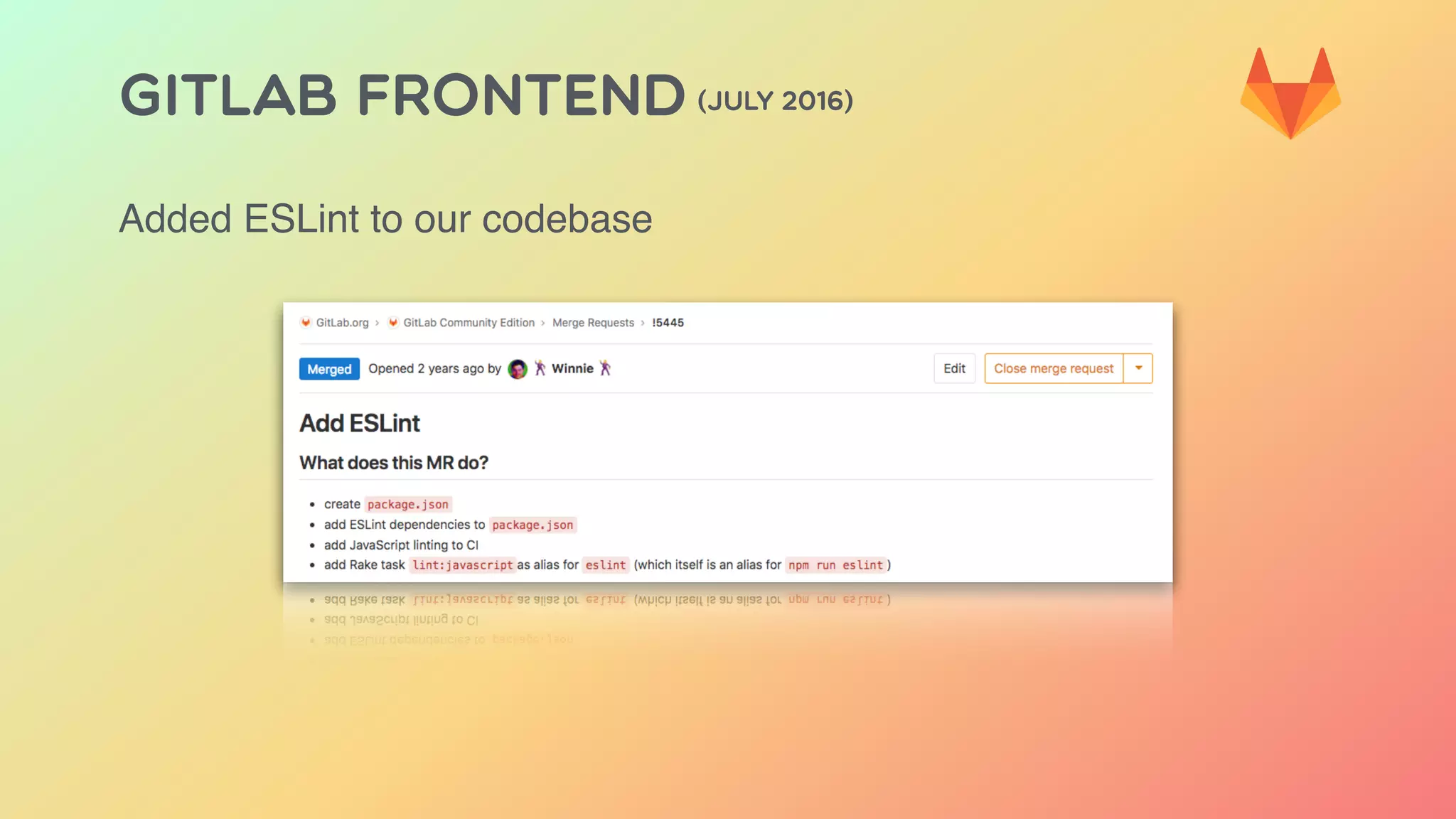 Evolution of GitLab Frontend | PPT
