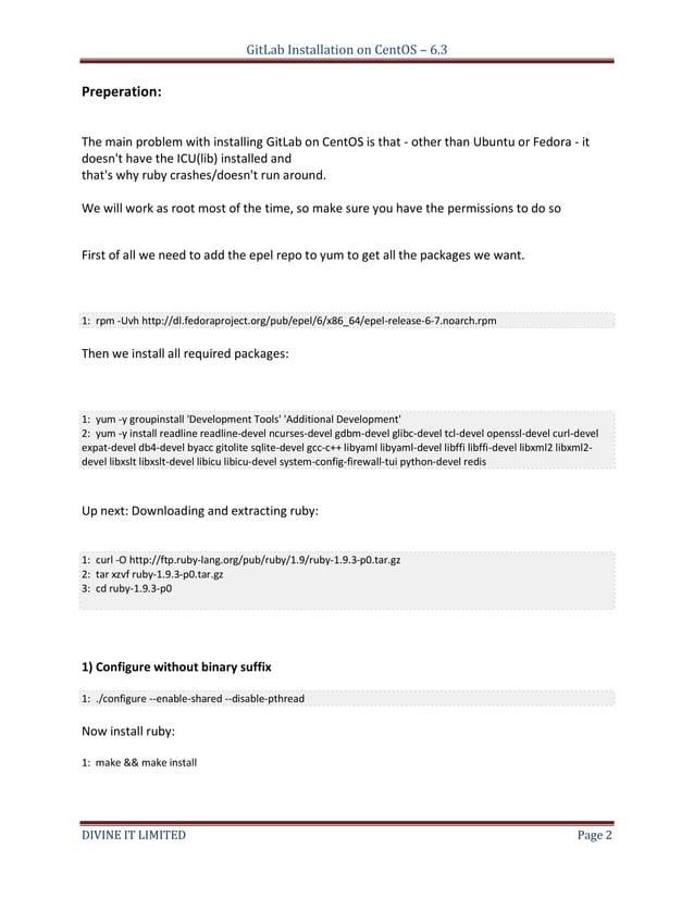 Gitlab Installation Pdf Programming Languages Computing