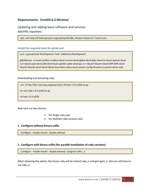 Git lab installation guide | PDF