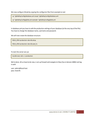 Git lab installation guide | PDF | Programming Languages | Computing