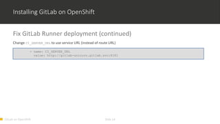 GitLab on OpenShift | PPT