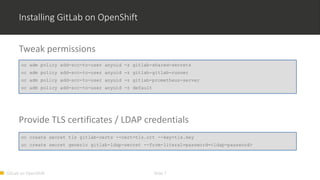 GitLab on OpenShift | PPT