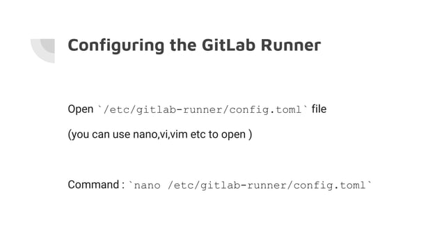 Gitlab runner in aws | PPT