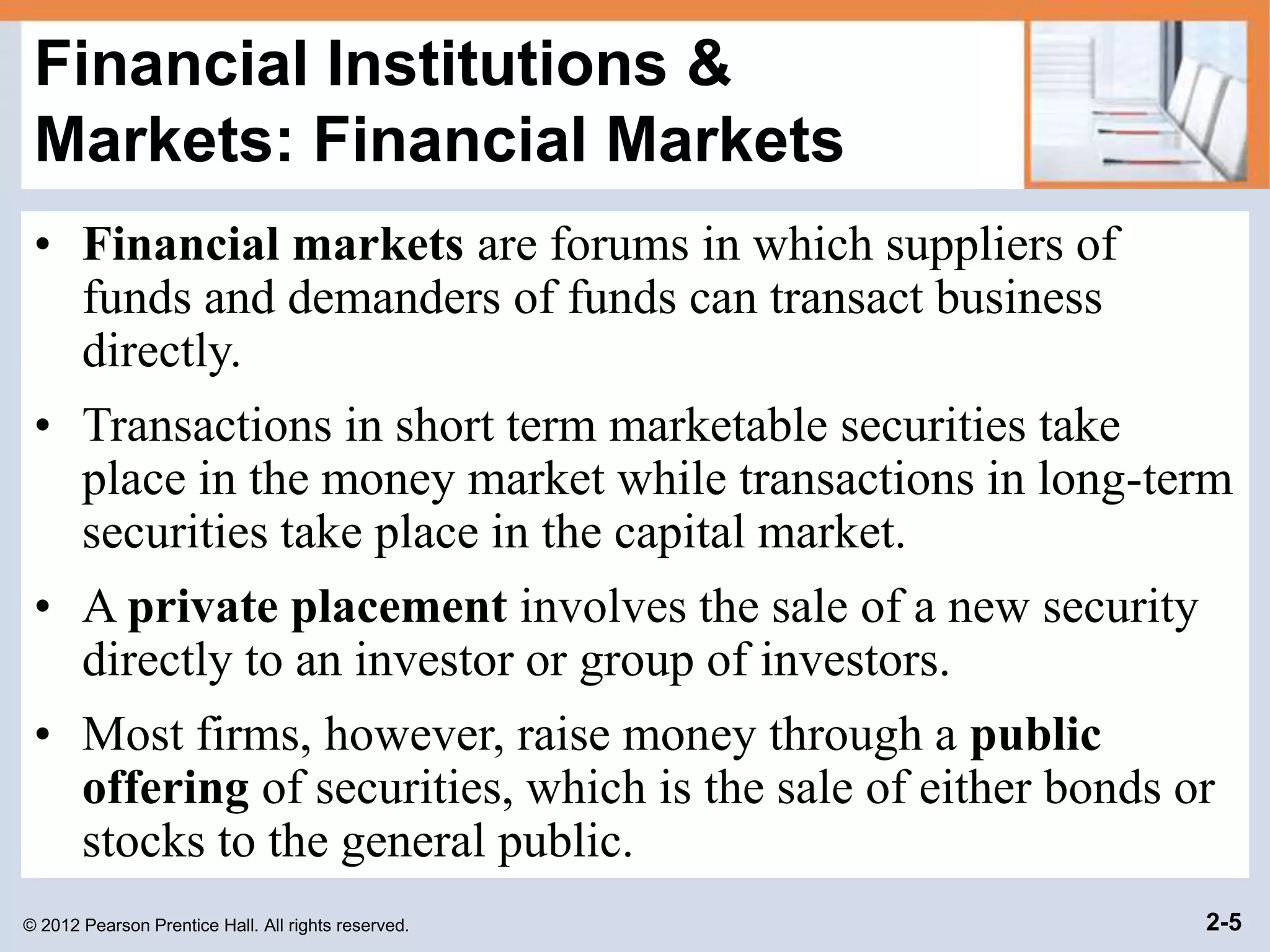 The Financial Market Environment | PPT