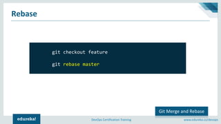 Git Merge and Rebase | Git Merge vs Rebase | Which One to Choose? | Devops Training | Edureka | PPT