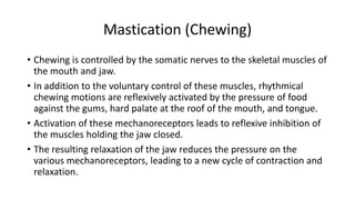 GIT Part 3 salivary secretion Mastication | PPTX