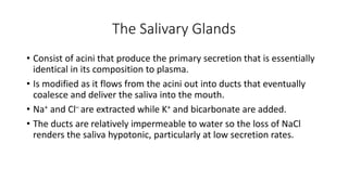 GIT Part 3 salivary secretion Mastication | PPTX