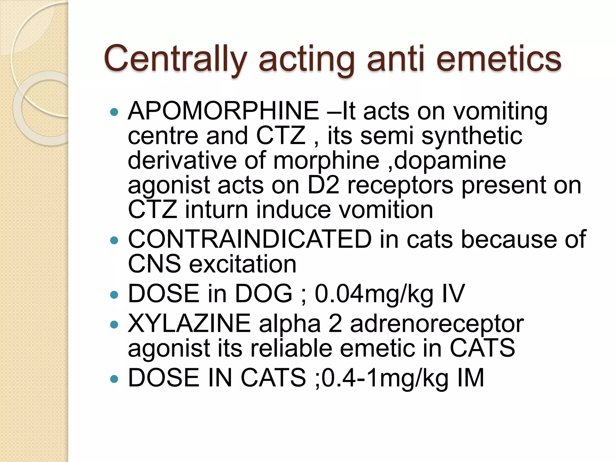 Veterinary Pharmacology of drugs acting on gastrointestinal tract | PPTX