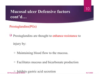 GIT pharmacology for Pharmacy.pptx discribes the pharmacokinetic and ...