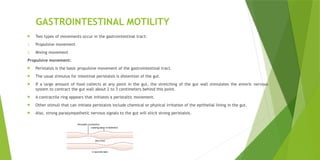 Gastrointestinal physiology for medical student | PPTX