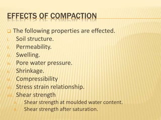 SOIL COMPACTION AND ITS EFFECT ON PROPERTIES | PPTX