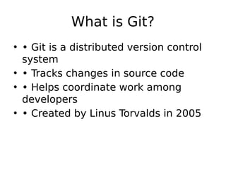 Git Presentation with diagram that show the main functionalities | PDF