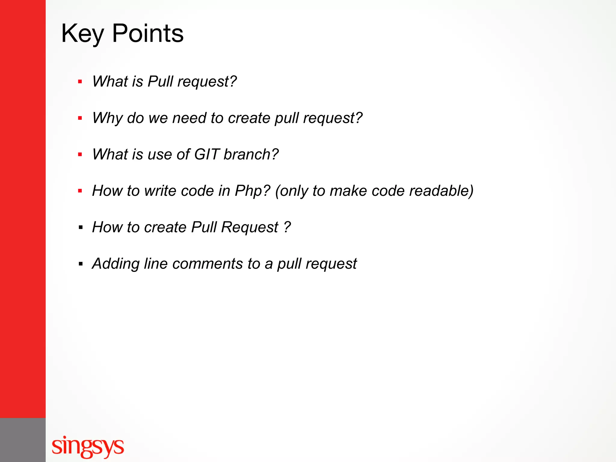 Technical Seminar Series: GIT Pull Requests Best Practices | PPTX