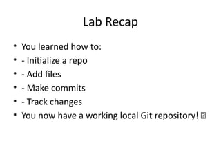 GIT_lab how to create repository for the folders | PPT