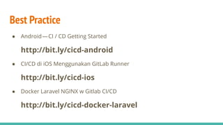 GITS Class #16: CI/CD (Continuous Integration & Continuous Deployment) with GitLab Runner | PDF