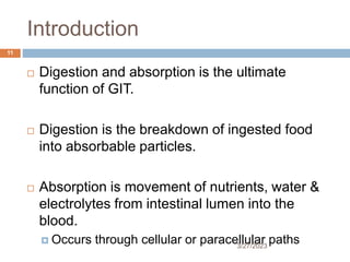 GIT SECRETIONS, DIGESTION & ABSORPTION.pptx | Free Download