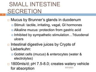 GIT SECRETIONS, DIGESTION & ABSORPTION.pptx | Free Download