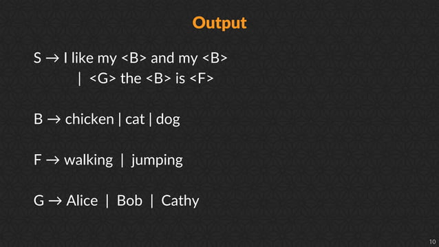 Discovering Textual Structures Generative Grammar Induction Using Template Trees Ppt