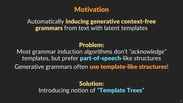 Discovering Textual Structures: Generative Grammar Induction using ...