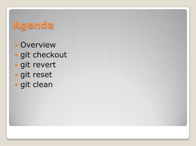 Git tutorial undoing changes | PPT