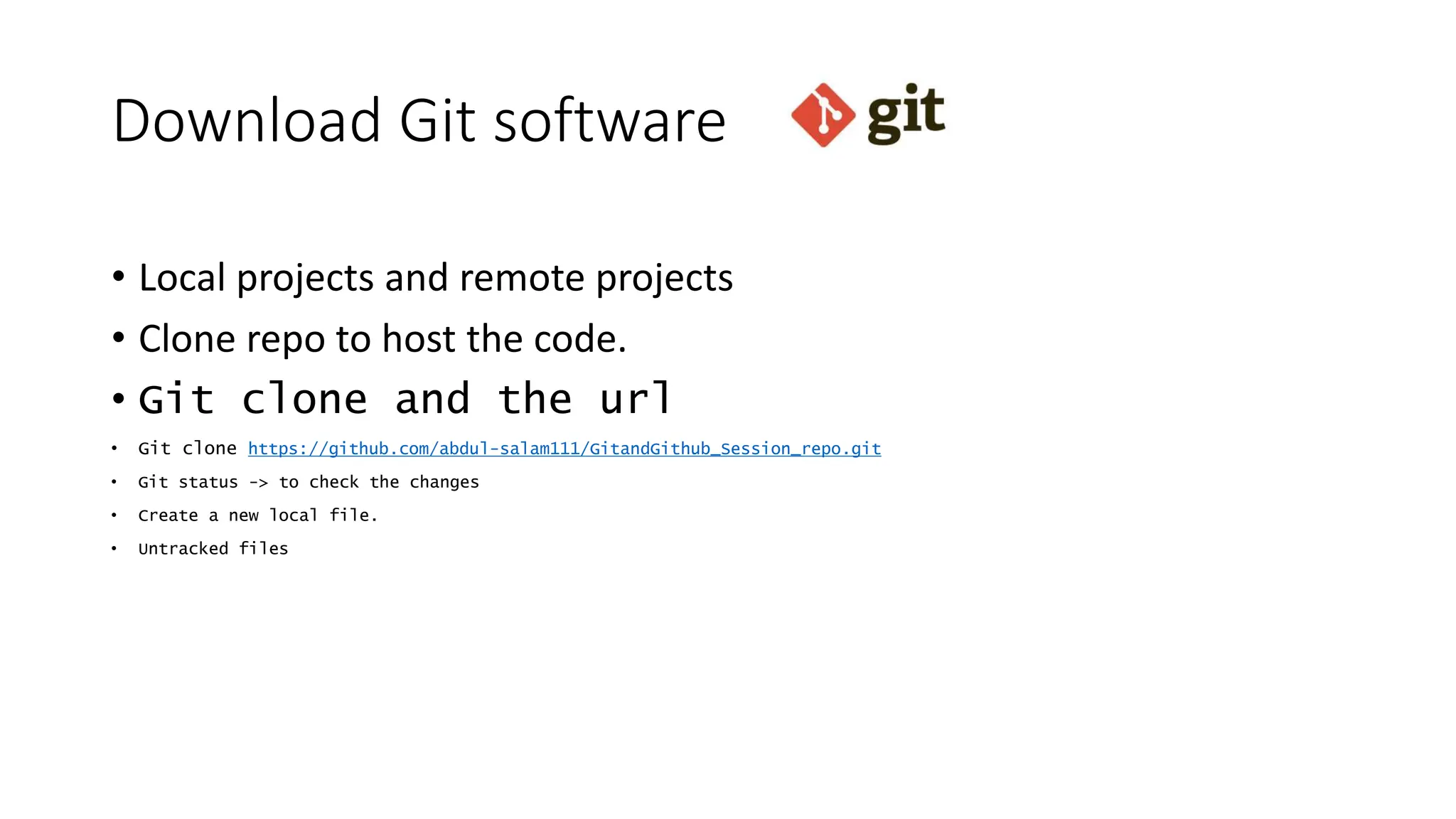 Introduction to git and githhub with practicals.pptx Introduction to git and githhub with practicals.pptx