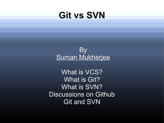 Git vs svn | PPT