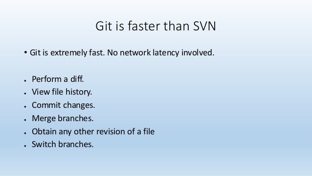 Git vs svn