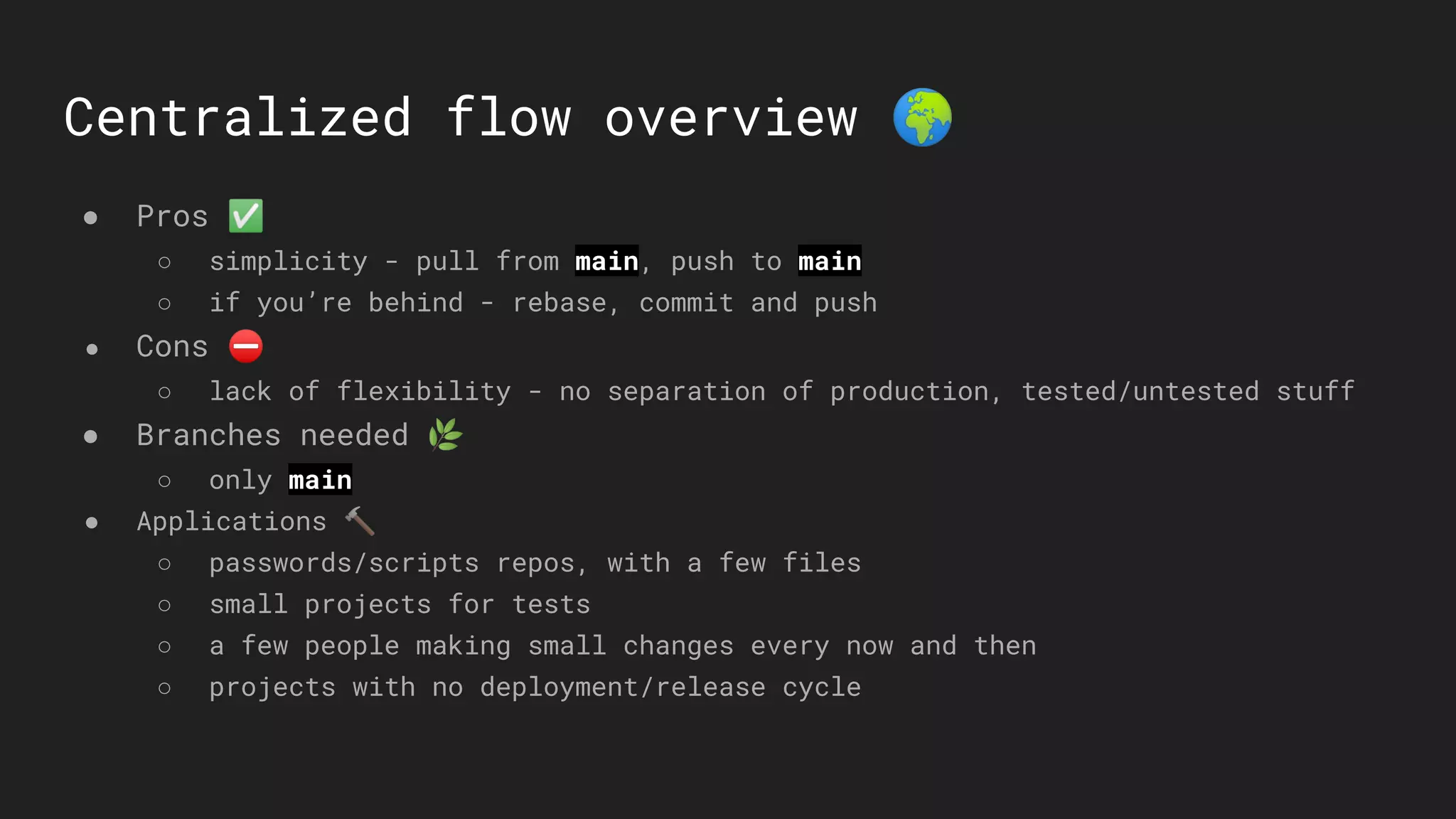 Git workflows