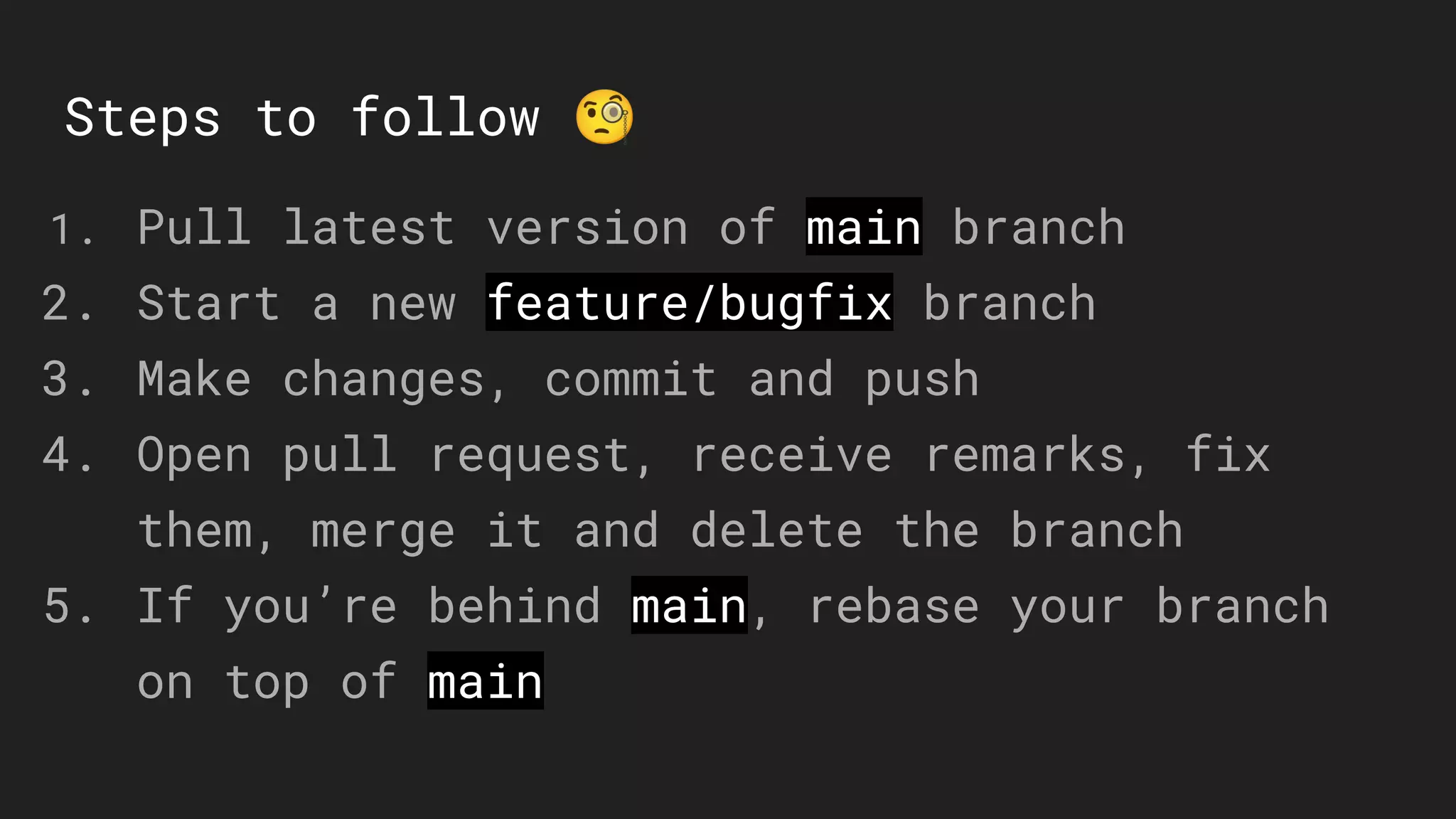 Git workflows