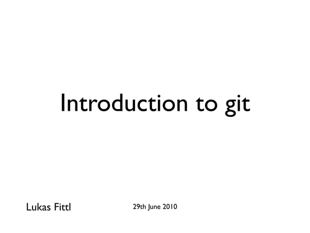 Introduction to Git | PPT