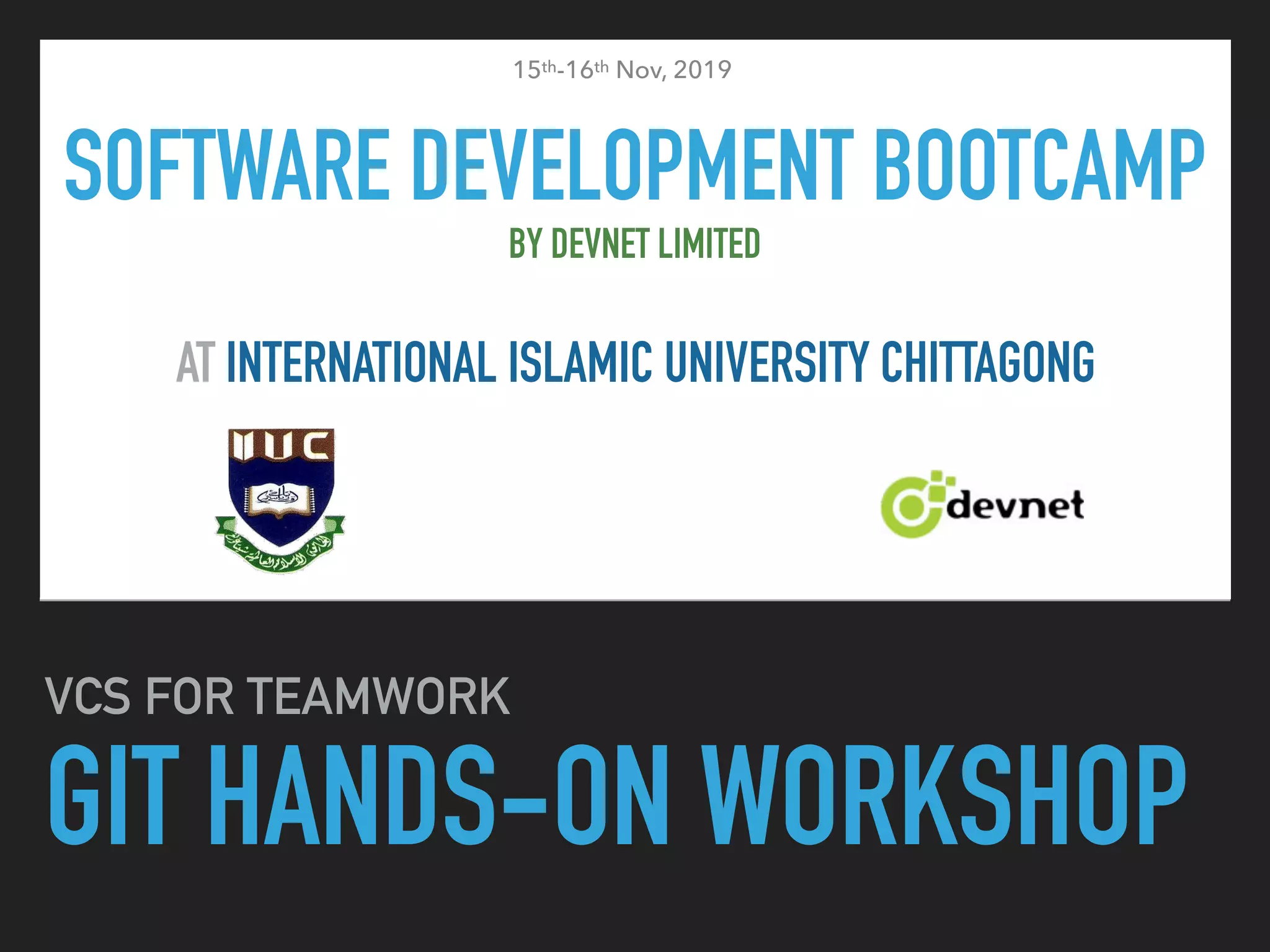 VCS for Teamwork - GIT Workshop | PPT