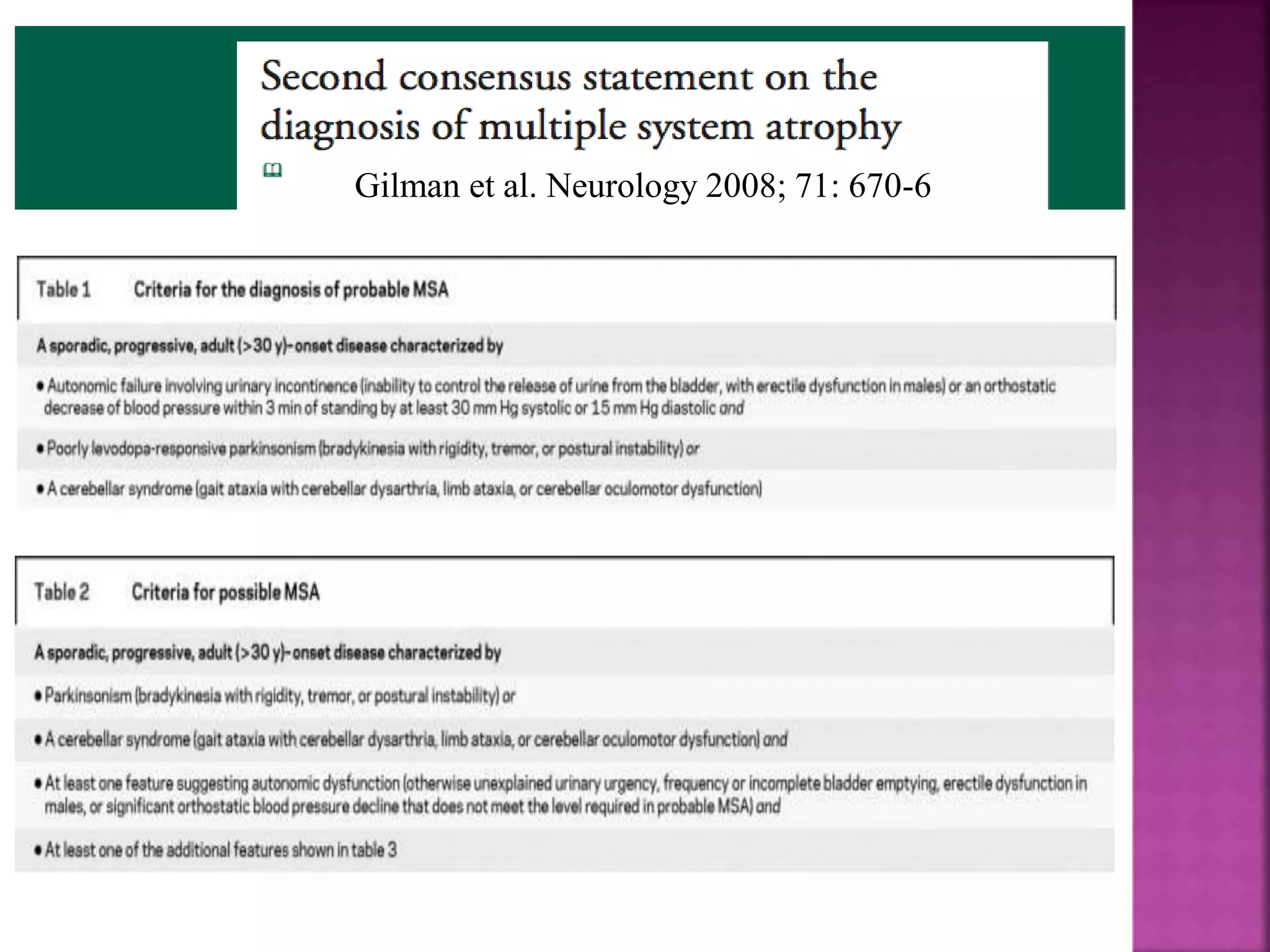 MSA Multiple System Atrophy | PPT