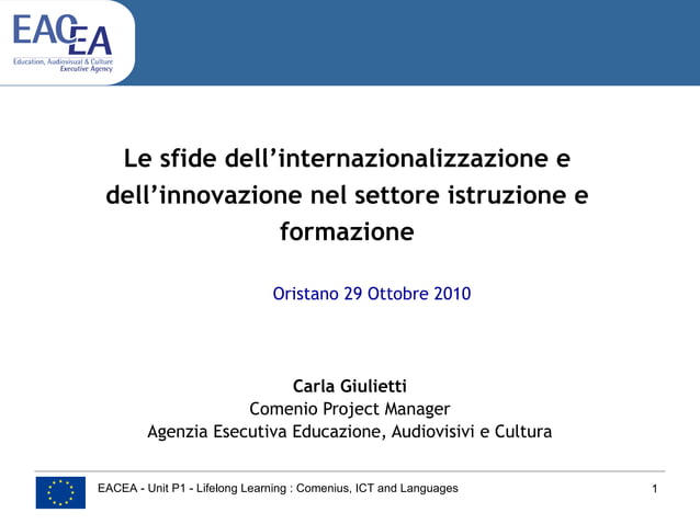 Le sfide dell'internazionalizzazione e dell'innovazione nel settore ...