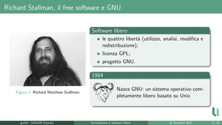 Introduzione al software libero - Giulio Fieramosca | PPT