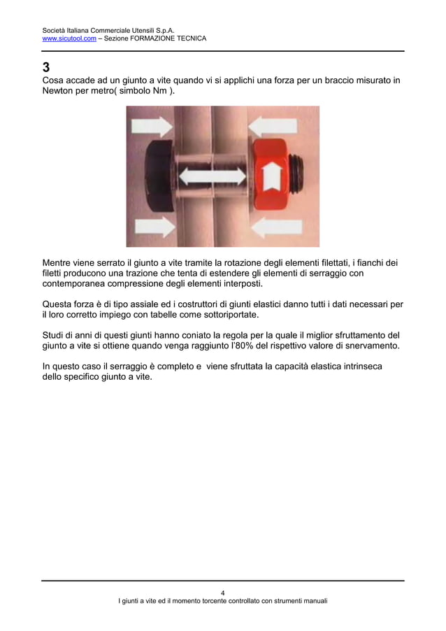 Giunti a vite e momento torcente controllato con strumenti manuali | PDF