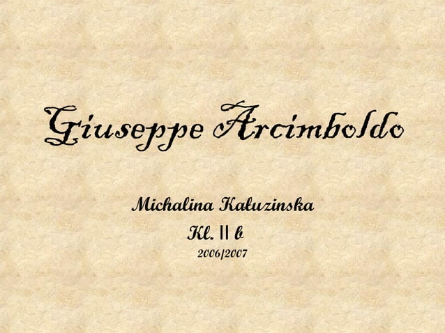 Giuseppe Arcimboldo | PPT