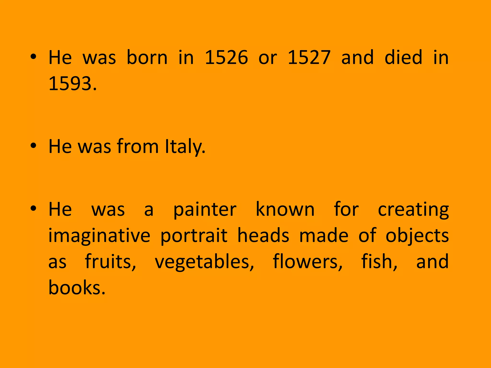 Giuseppe arcimboldo | PPTX