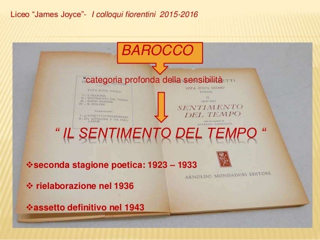 Giuseppe Ungaretti Sentimento Del Tempo