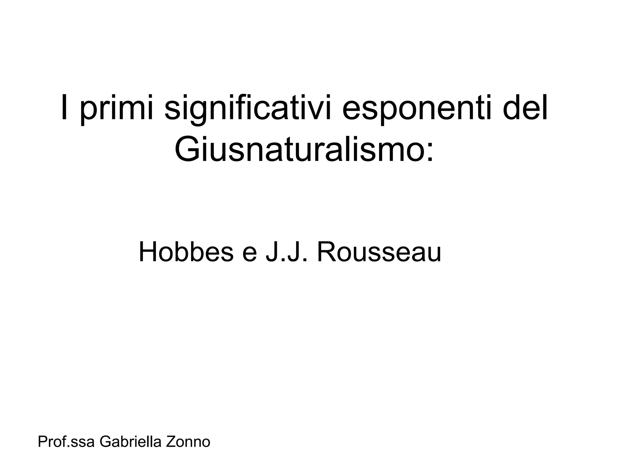 Giusnaturalismo | PPT