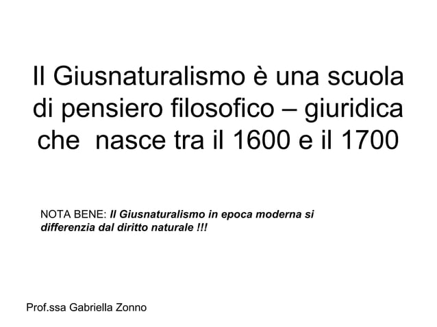 Giusnaturalismo | PPT | Religion & Spirituality