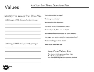 Giveaway | Values Discovery Worksheet | PDF
