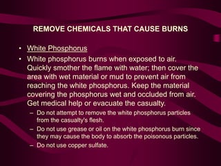 Give First Aid For Burns Patients || Combat Life Saver | PPT