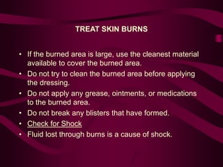 Give First Aid For Burns Patients || Combat Life Saver | PPT